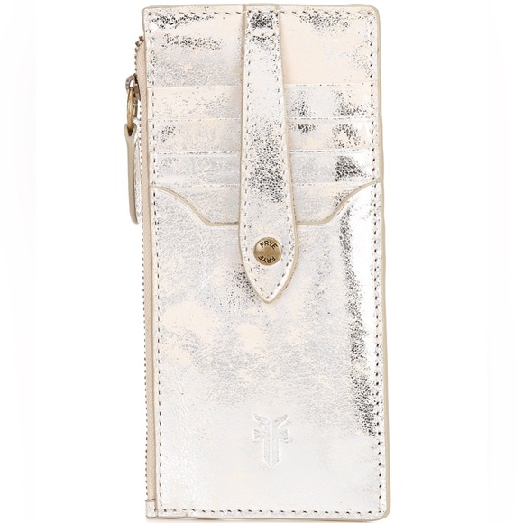 Frye | Bags | Frye Melissa Metallic Scale Snap Card Wallet Nwot | Poshmark